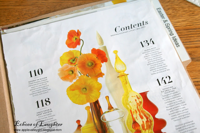 Organizing Magazine Tear Sheets - Echoes of Laughter