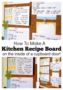 How To Make A Kitchen Recipe Board - Echoes of Laughter
