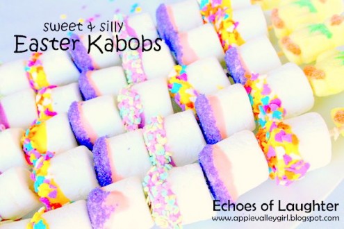 Marshmallow Kabobs for Easter - Echoes of Laughter