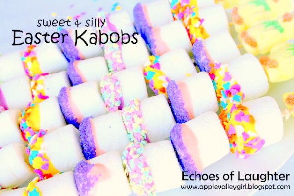 Marshmallow Kabobs for Easter - Echoes of Laughter