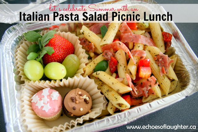 Italian Pasta Salad Picnic Lunch - Echoes of Laughter