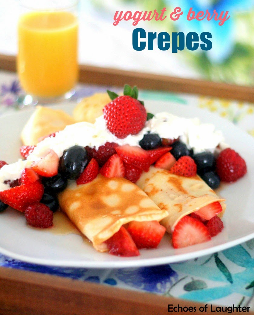Crepes with Yogurt & Berries - Echoes of Laughter
